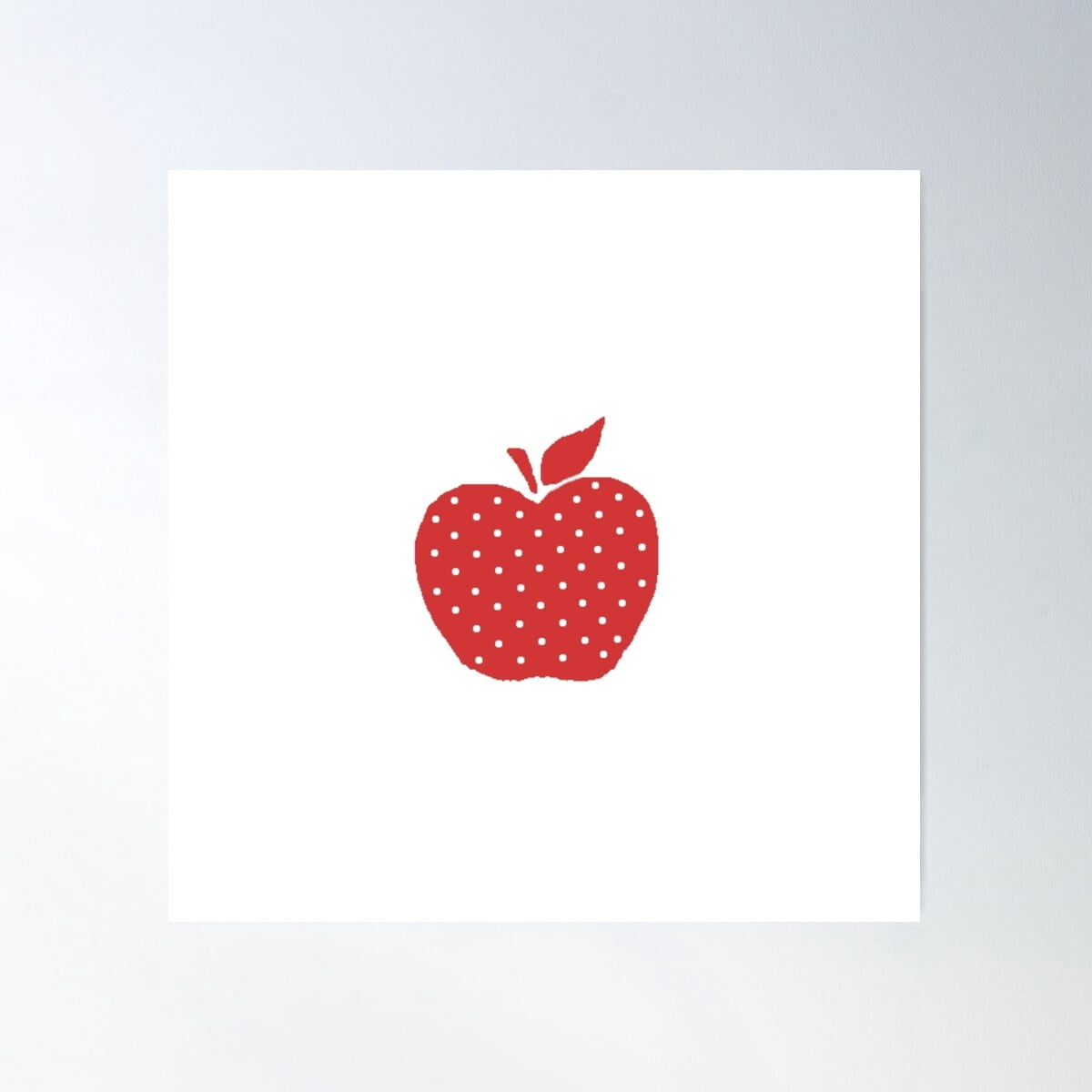 Apple - White Poster Wall Art, Modern Wall Decor For Living Room ...