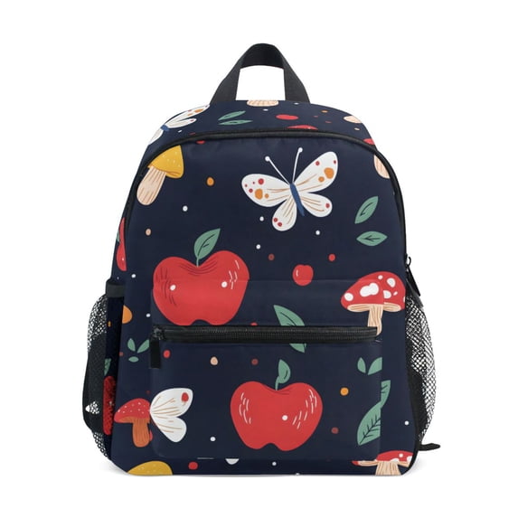 Apple and Butterfly Pattern Mini Backpack Cute Small Backpack with ...