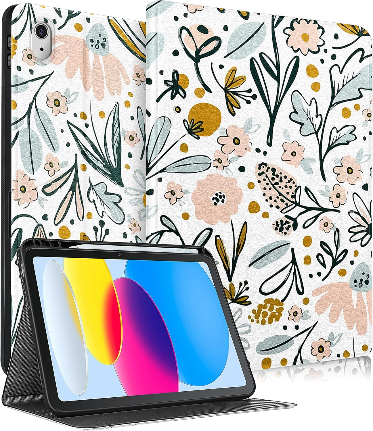 for Apple iPad 10th Generation Case 10.9 Inch Girls Cute Women Folio ...