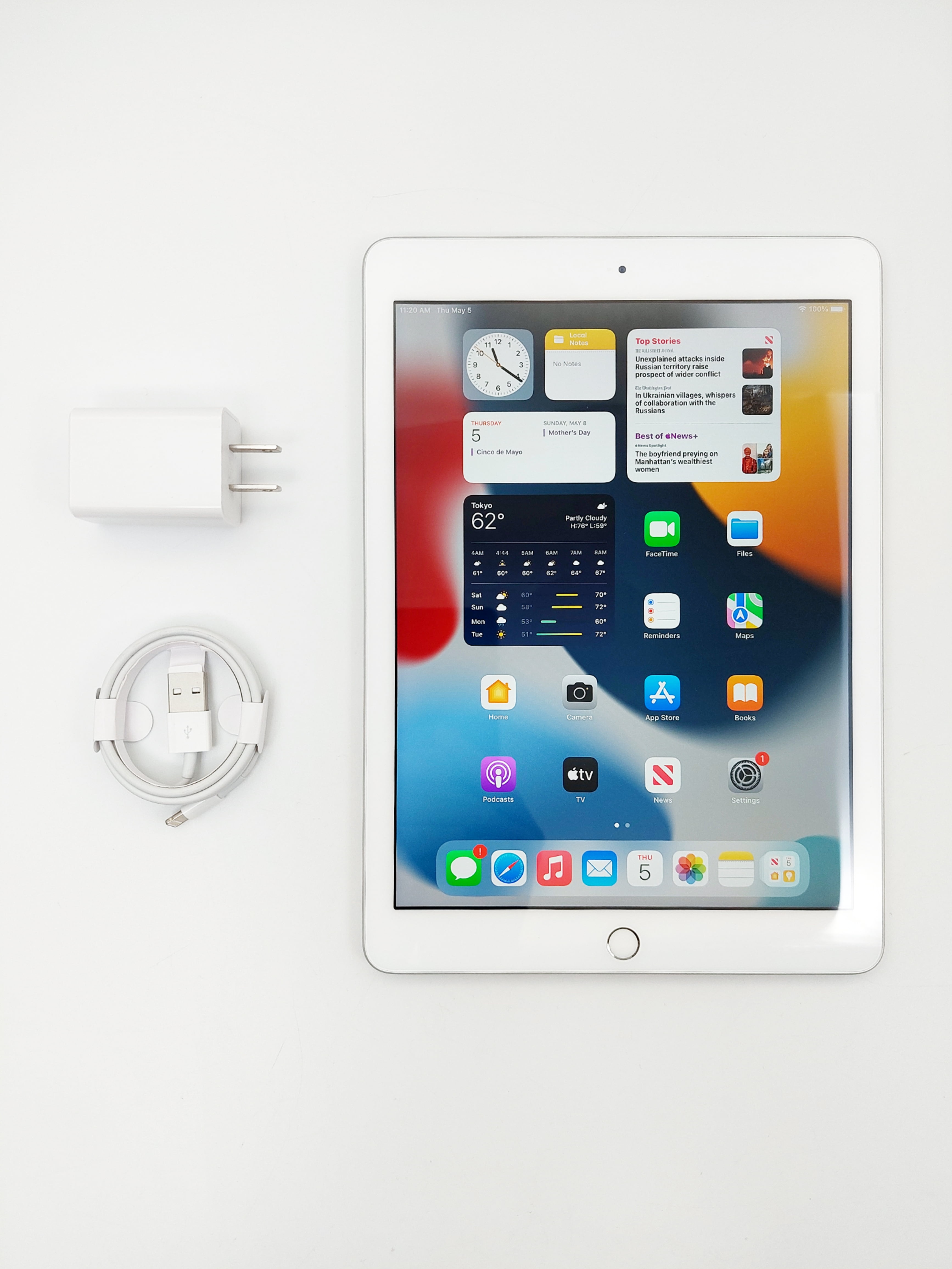 Apple iPad 6th Gen, 32GB, Wi-Fi, Silver, 9.7-inch Retina Display, Pre ...