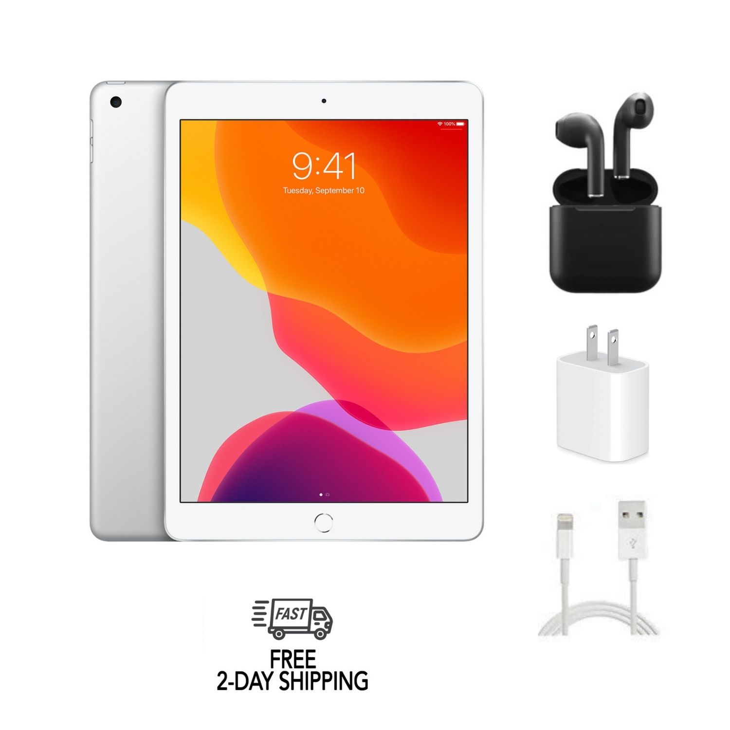 Pre-Owned Apple iPad 7th Gen A2197 (WiFi) 128GB Silver w/ Wireless ...