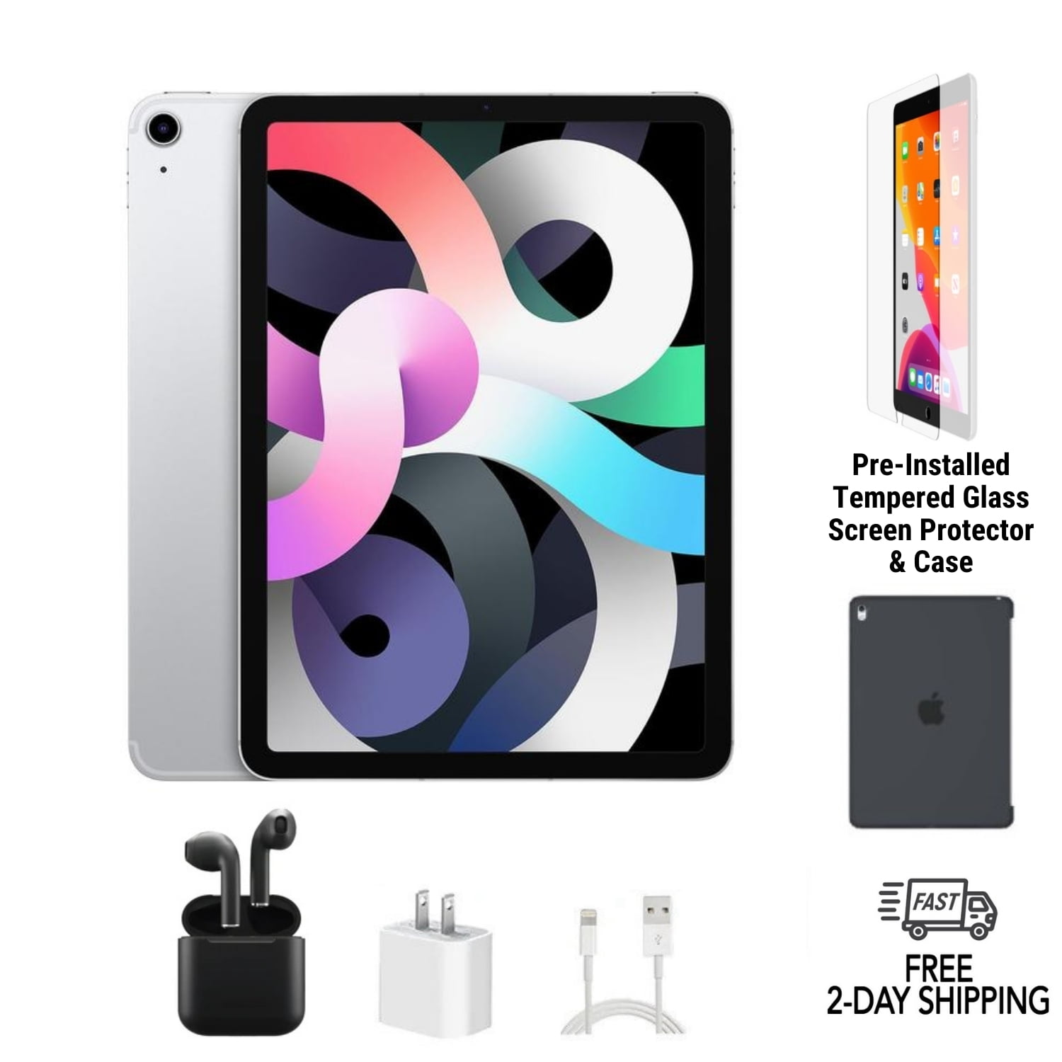 Pre-Owned Apple iPad Air 4 A2324 (WiFi + Cellular Unlocked) 64GB Silver ...