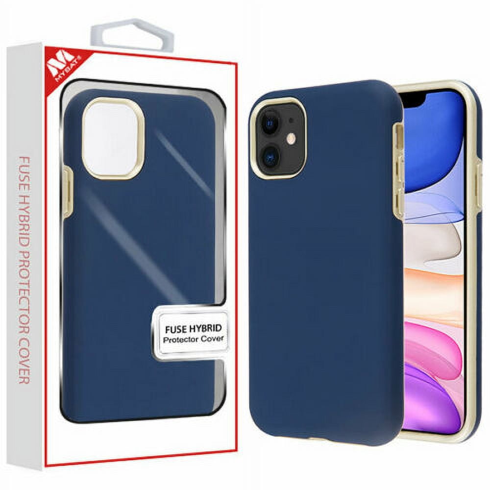 Apple iPhone 11 6.1 Rubber Sleek Hybrid Impact Dual Layered Cover ...