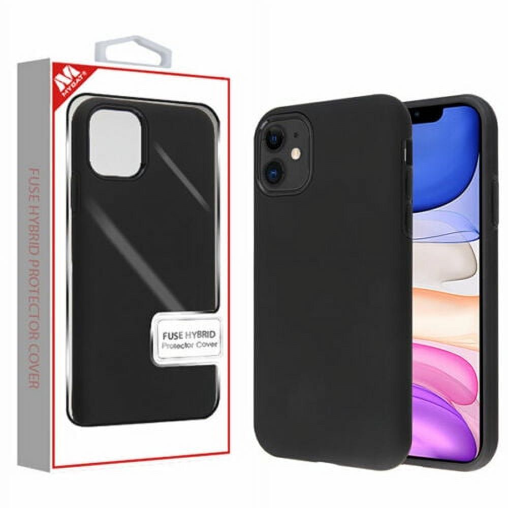 Apple iPhone 11 6.1 Rubber Sleek Hybrid Impact Dual Layered Cover ...