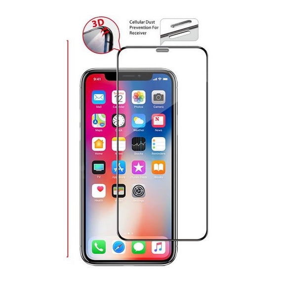 Apple iPhone 11 PRO MAX Tempered Glas Screen Protector 3D Curved Edge ...