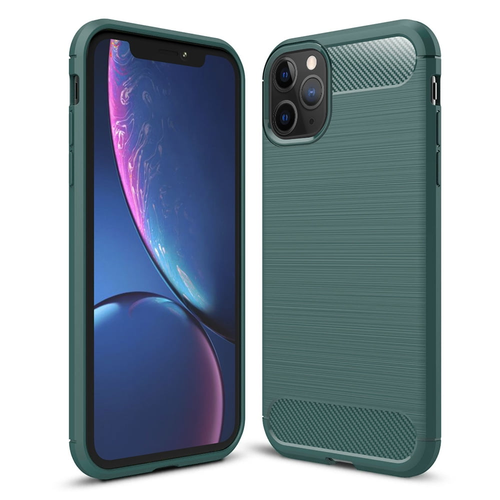 Apple iPhone 11 PRO Phone Case Silicone Carbon Fiber Sleek Texture ...