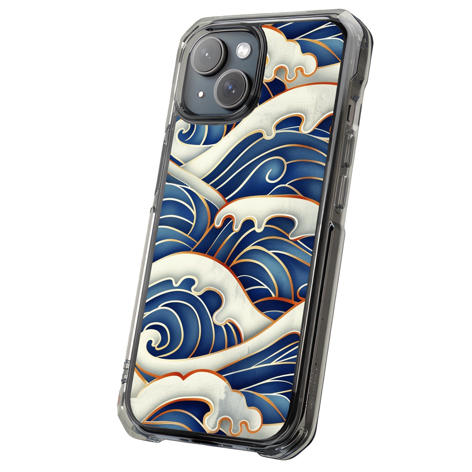 For Apple iPhone 11 Pro Max, MagSafe Rugged Case, Japanese Wave 6 Print ...