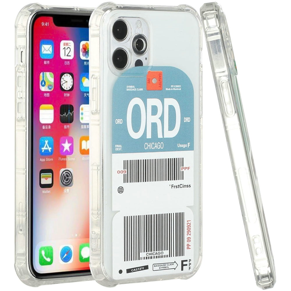 for Apple iPhone 12 /12 Pro (6.1") Airplane Travel Boarding Pass Tags ...