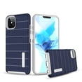 Apple iPhone 12 Pro Max (6.7") Case Hybrid Tuff Armor Stripes Rugged ...