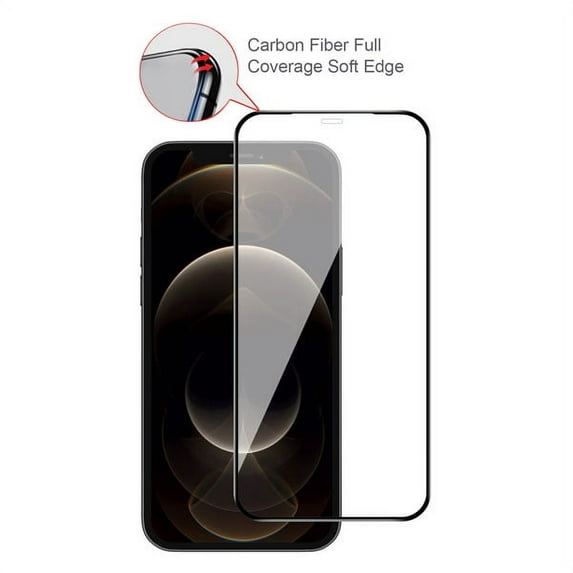 Apple iPhone 12 Pro Max / 6.7" Screen Protector 3D Carbon Fiber Full ...