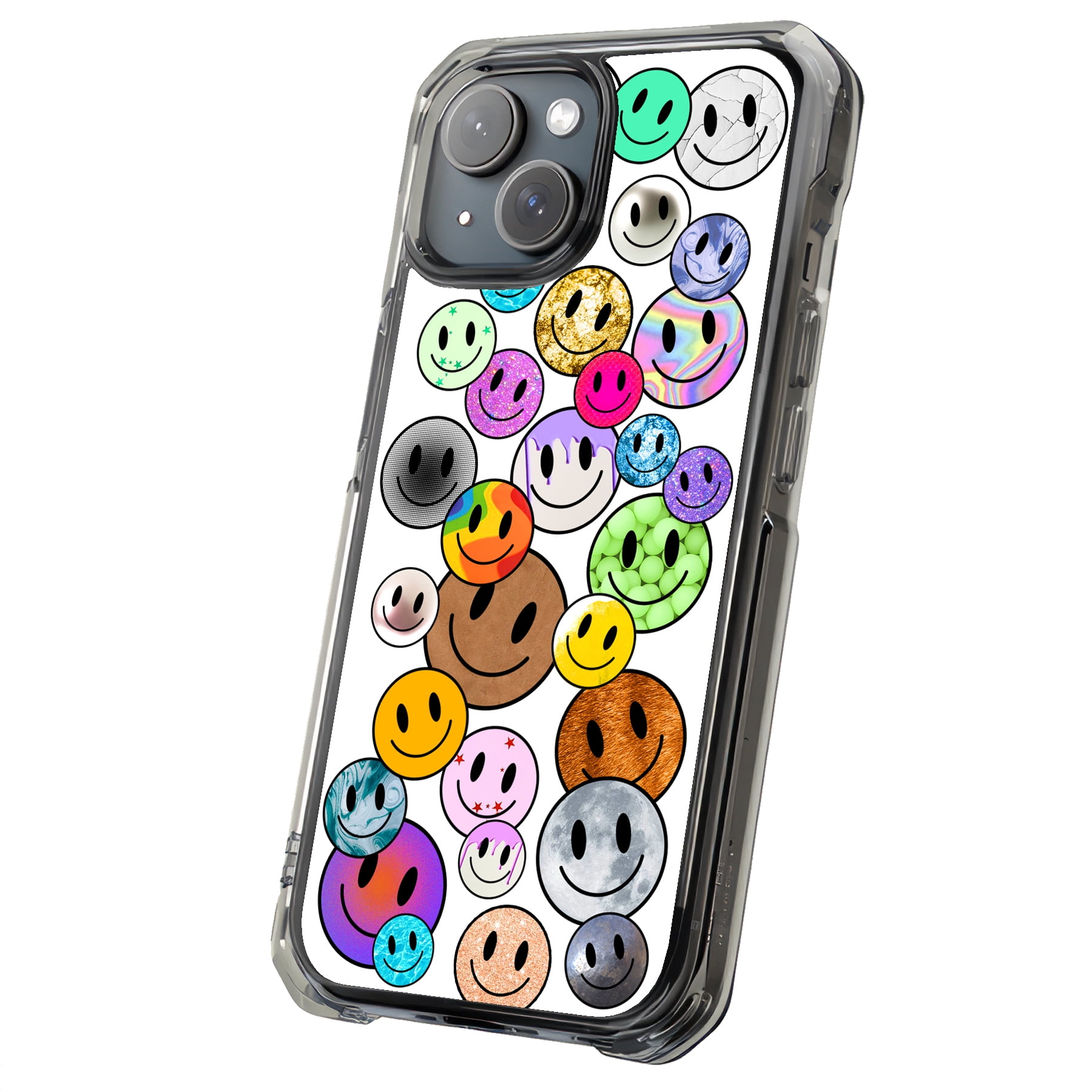 For Apple iPhone 12 Pro Max, MagSafe Rugged Case, Cute Smile Face Print ...