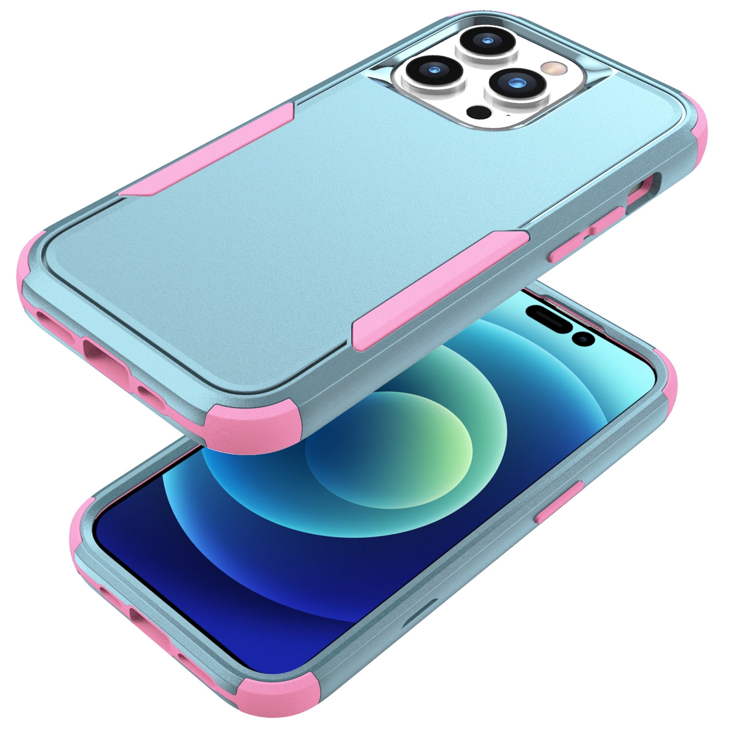 Apple iPhone 13 Pro Max Heavy Duty Defender Case, YIQIMAI Hybrid Rugged Dual Layer Shockproof ...