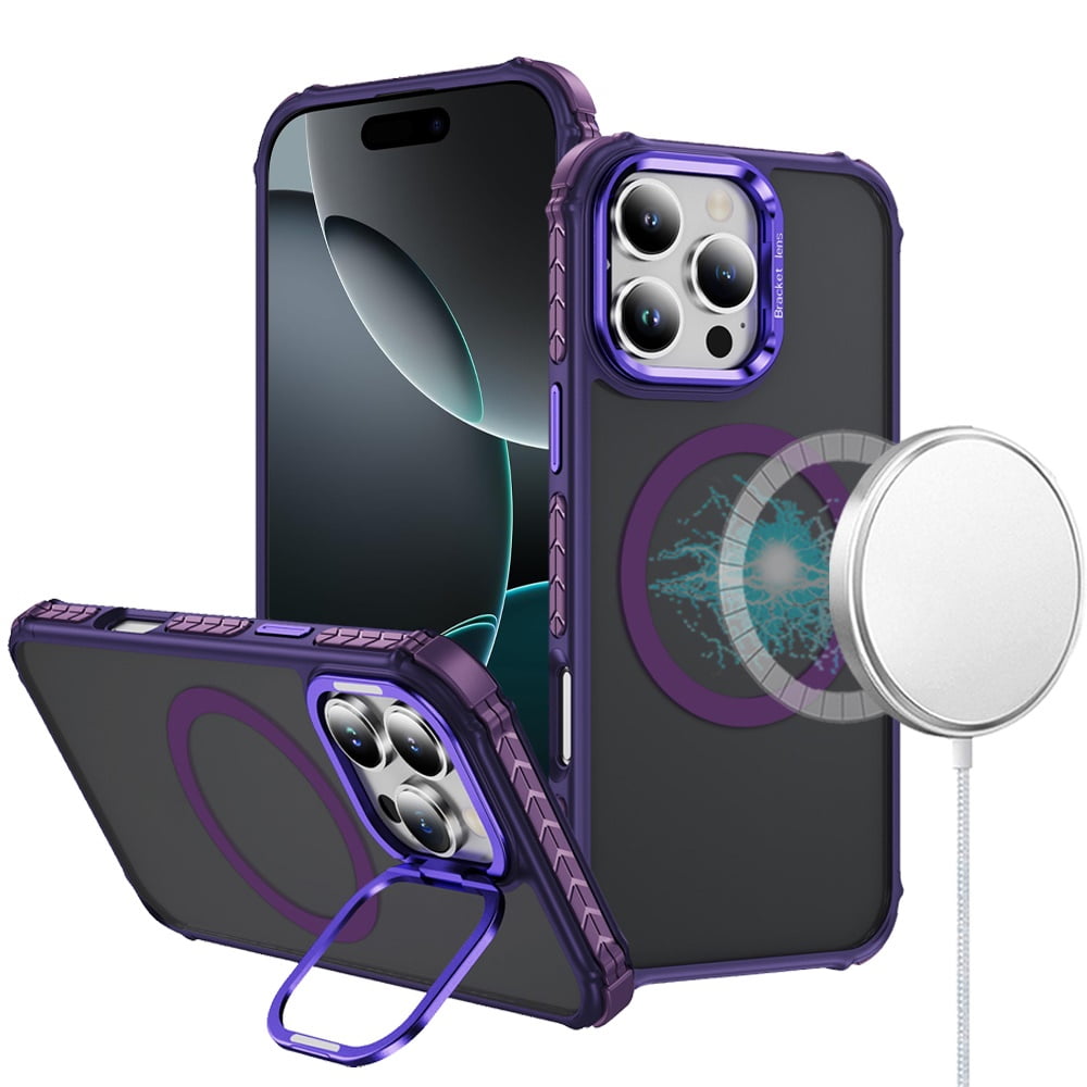 For Apple iPhone 13 Pro Max Hybrid Metal Camera Stand Ring Sturdy ...