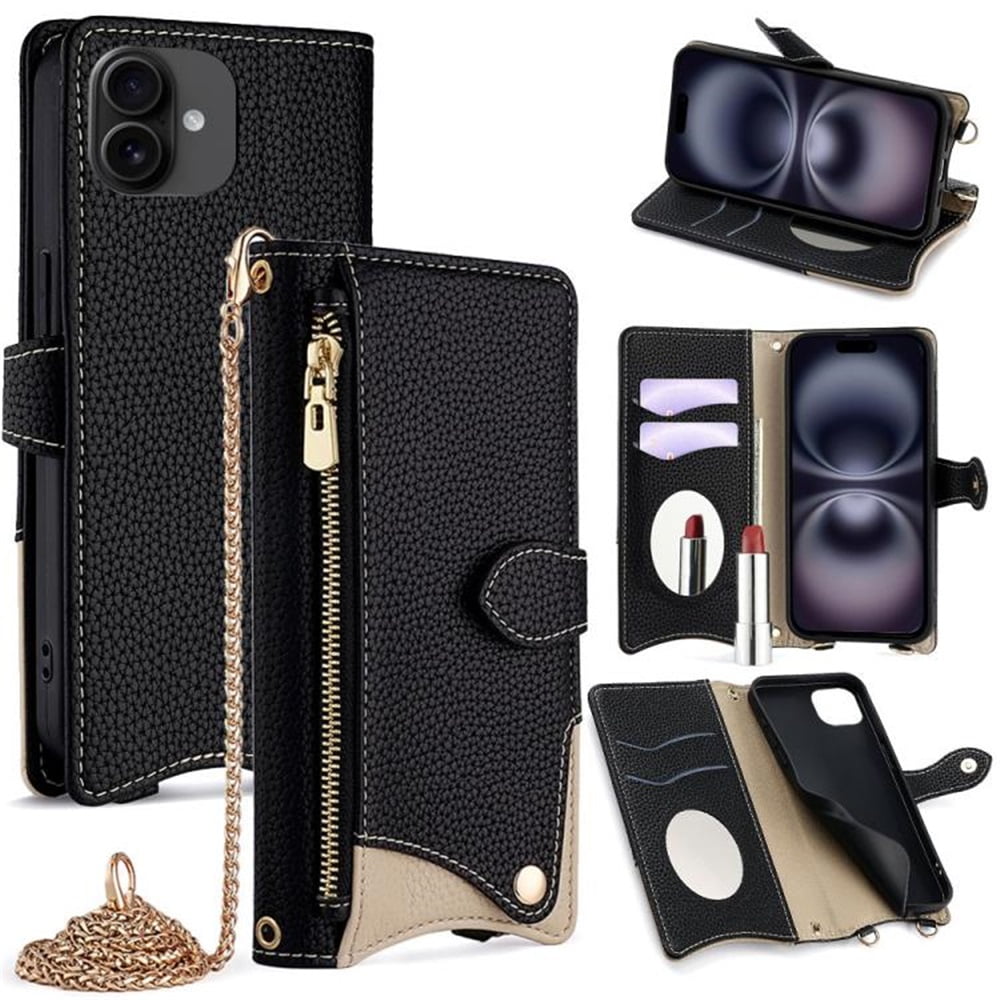 For Apple iPhone 14 Plus PU Leather Wallet Case Magnetic Flip Cover ...