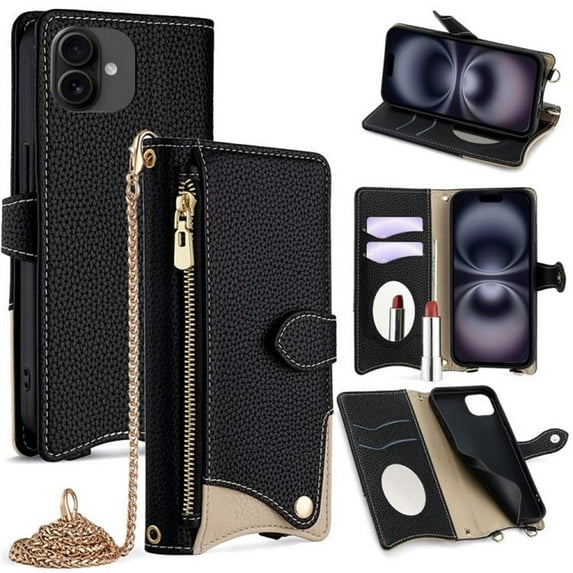 For Apple iPhone 14 Plus PU Leather Wallet Case Magnetic Flip Cover ...