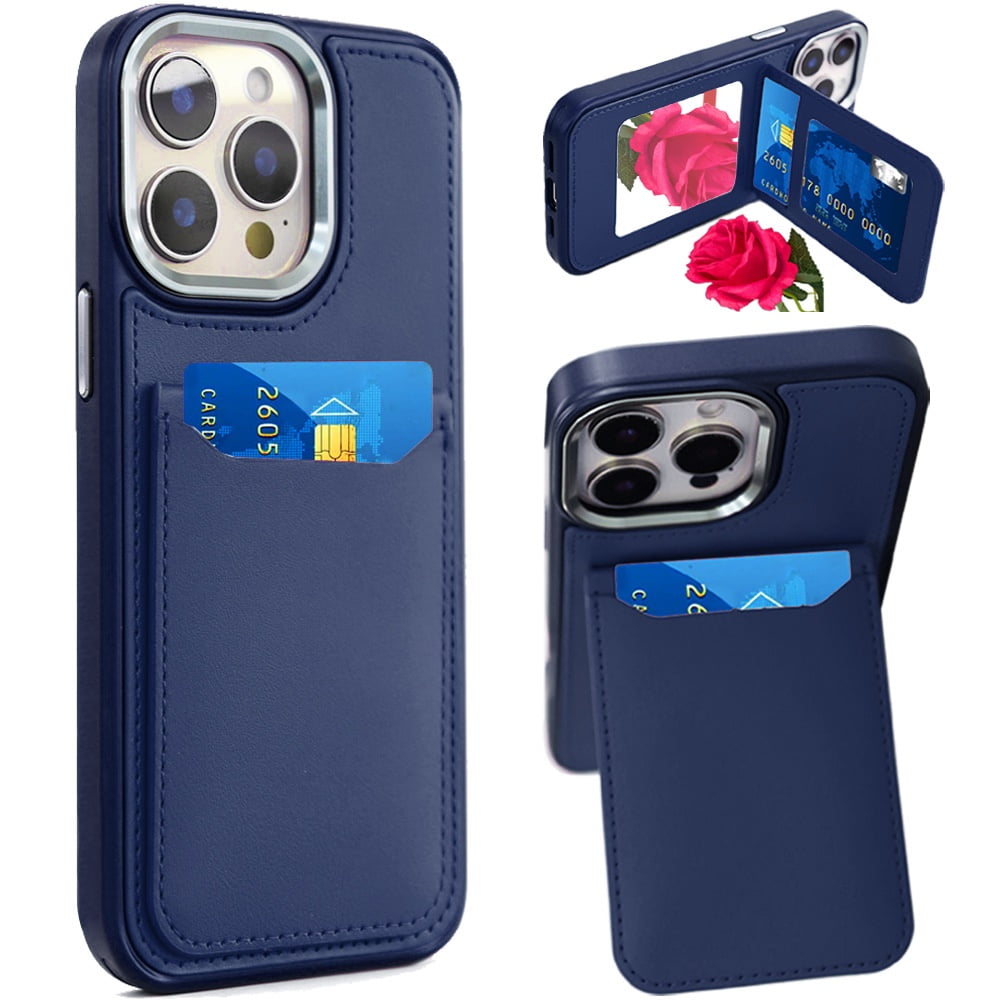 For Apple iPhone 14 Pro Max PU Leather Wallet Cover with Credit Card ...