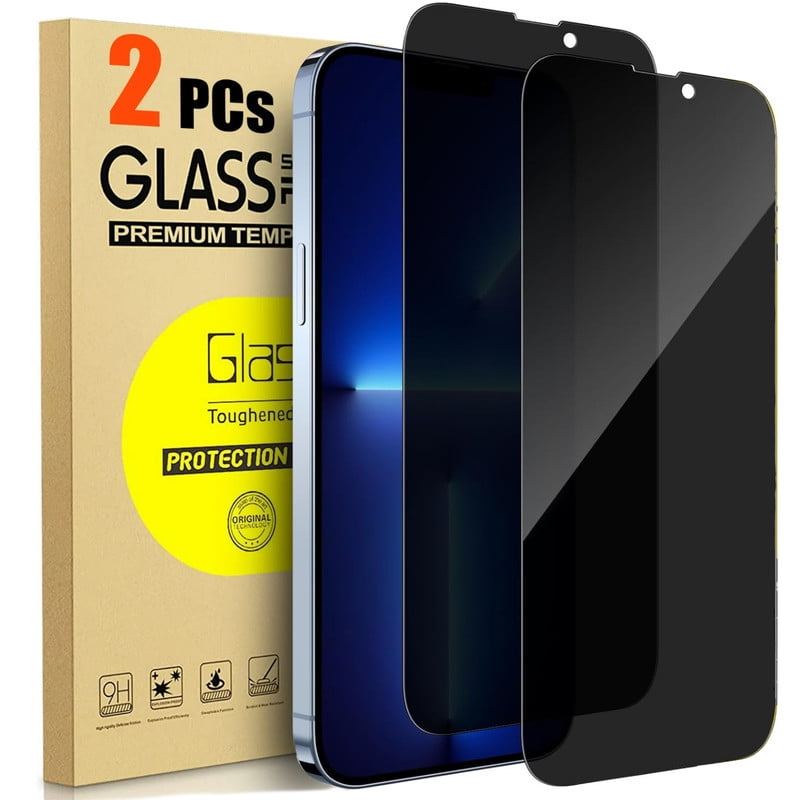 Apple iPhone 14 Pro Max Privacy Screen Protector, 2-Pack Shatterproof ...