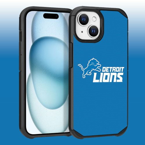 Apple iPhone 15 (6.1) - NFL Licensed Detroit Lions Team Logo on Blue ...