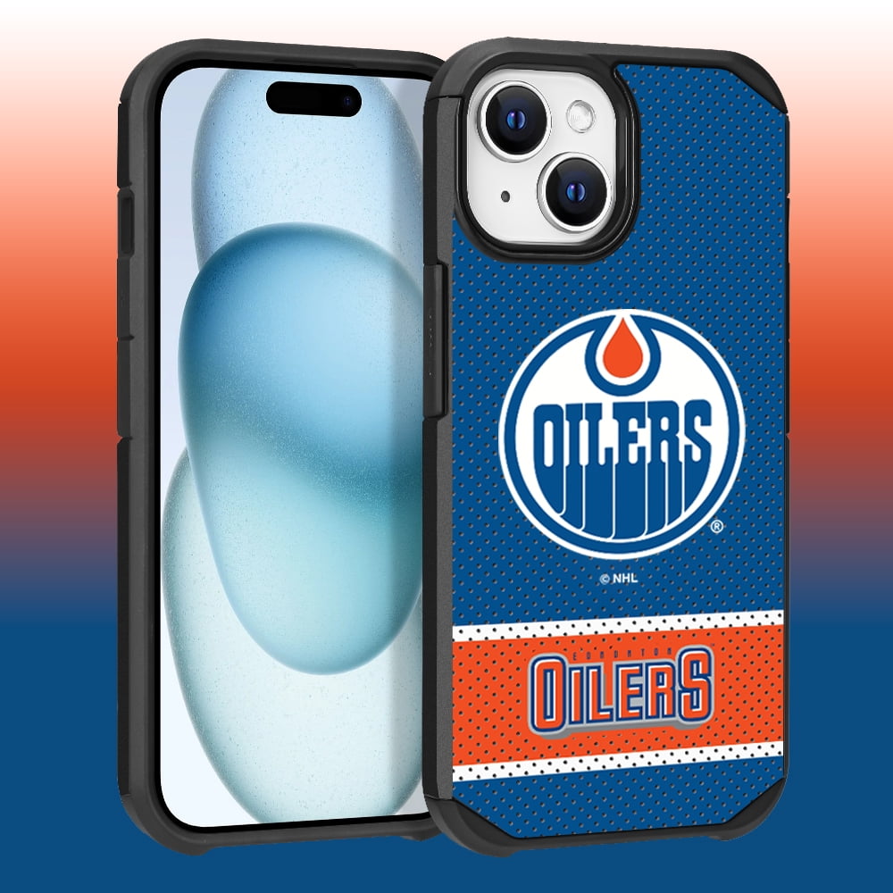 Apple iPhone 15 - NHL Licensed Edmonton Oilers Team Logo on Jersey ...