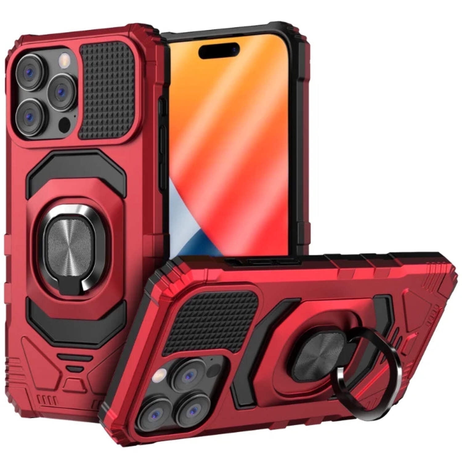 Rome Tech for Apple iPhone 15 Pro Max Armor Case - Red - Walmart ...