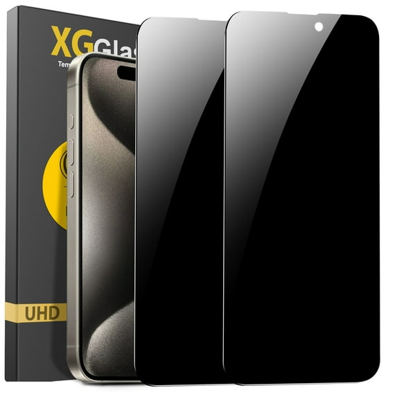 Apple iPhone 15 Pro Privacy Screen Protector, Anti Spy, 2-Pack ...