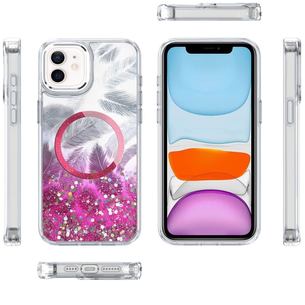 For Apple iPhone 16 (6.1") Case, Epoxy Glitter Shimmer Fashion Case ...