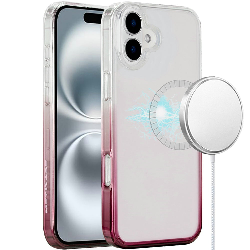 For Apple iPhone 16 (6.1") Transparent Two Tone Gradiant Magnetic Space ...