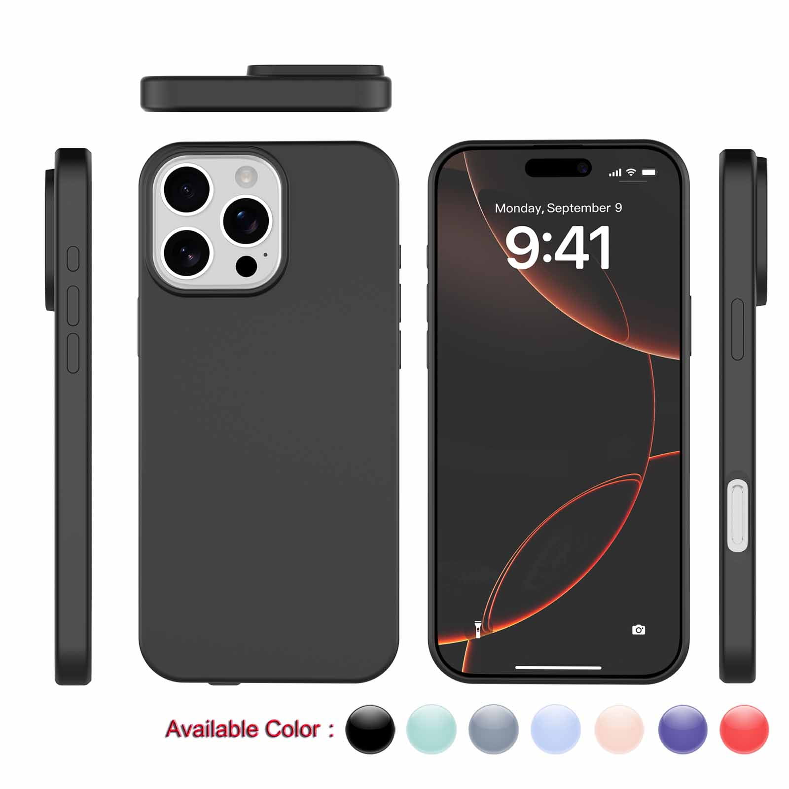 Apple iPhone 16 Pro Max Shockproof Silicone Case, Rugged Soft Gel ...