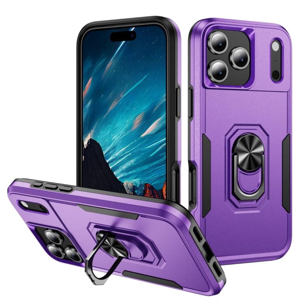 For Apple iPhone 17 Pro Max Case With 360° Rotation Metal Ring Holder ...