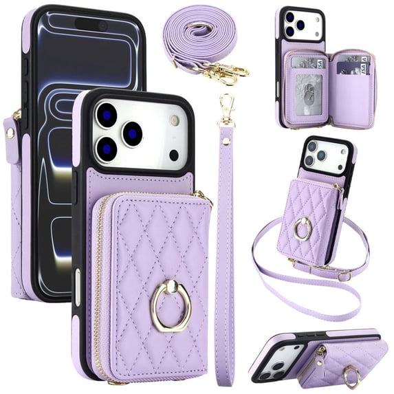 For Apple iPhone 17 Pro RFID Blocking Wallet Case Magnetic Flip Cover ...