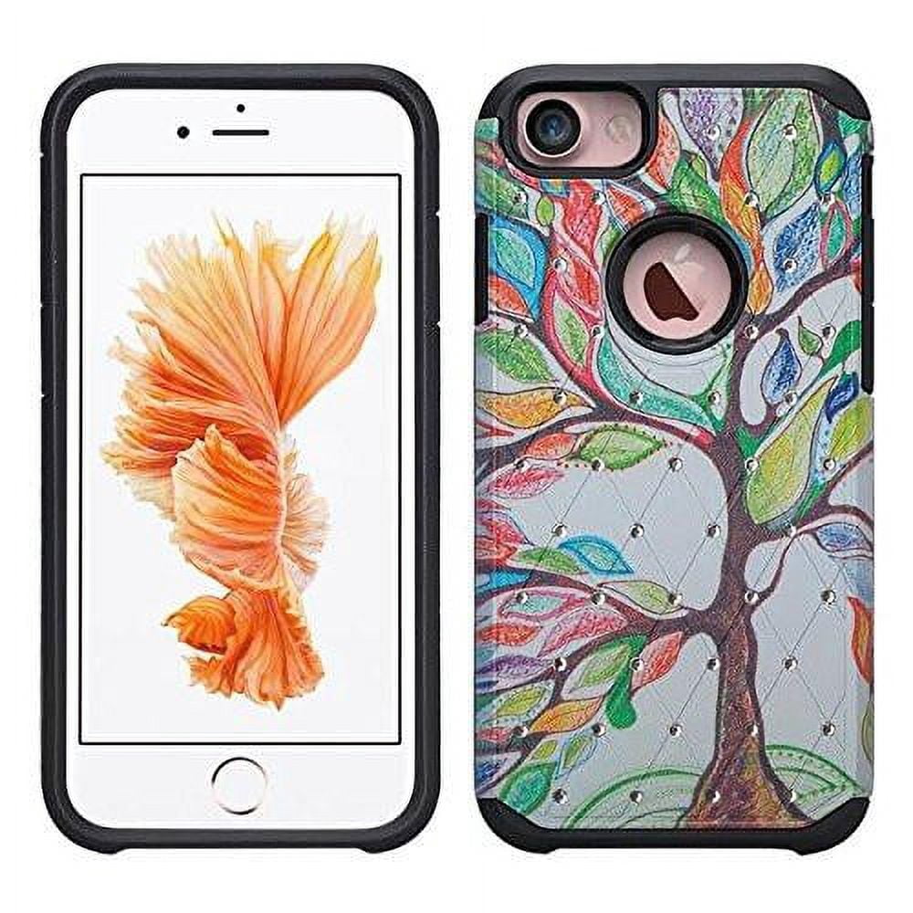 Apple iPhone 7 Case, Slim Hybrid Dual Layer Crystal Case Cover for ...