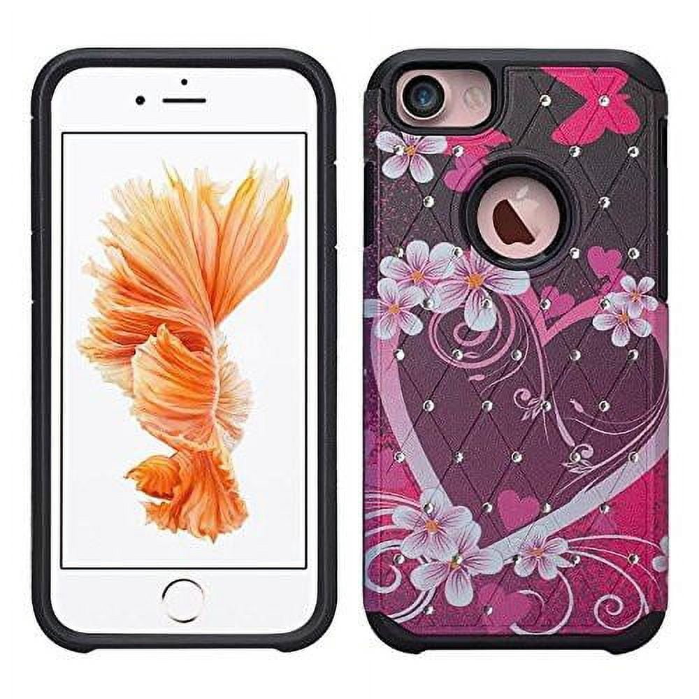 Apple iPhone 7 Case, Slim Hybrid Dual Layer Shock Resistant Crystal ...