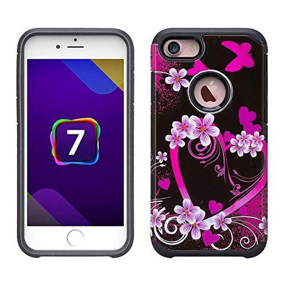Apple iPhone 8 Case Cover, Slim Hybrid Dual Layer Shock Resistant Case ...