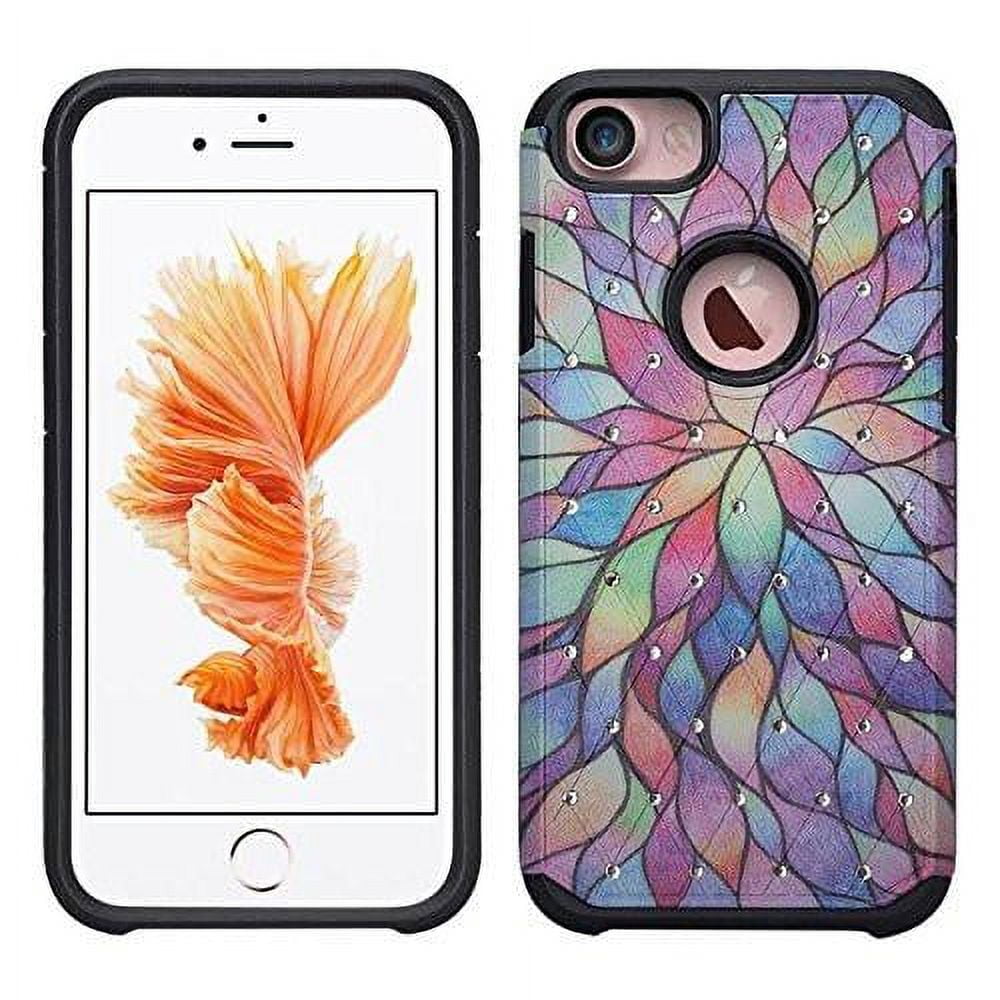 Apple iPhone 8 Plus Case Cover, Slim Hybrid Dual Layer Shock Resistant ...