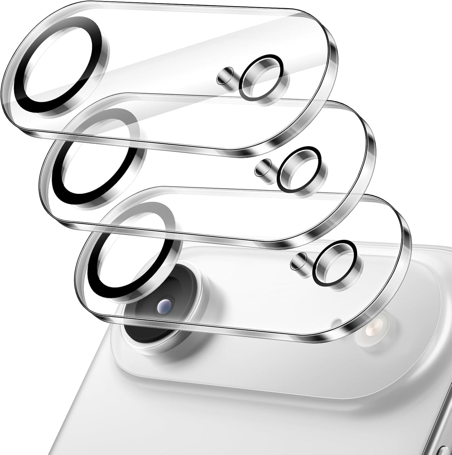 Apple iPhone Air 17 Camera Lens Protector, 3-Pack Shatterproof Tempered ...