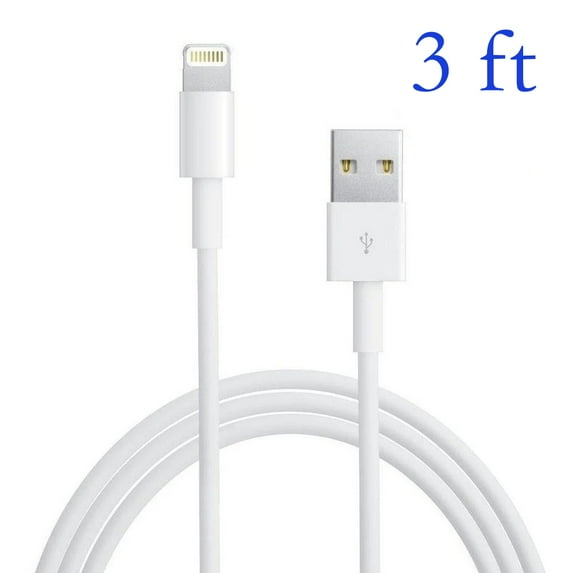 Apple iPhone Compatible USB-A to 8 Pin Charging Cable (3FT, 1M) – White ...