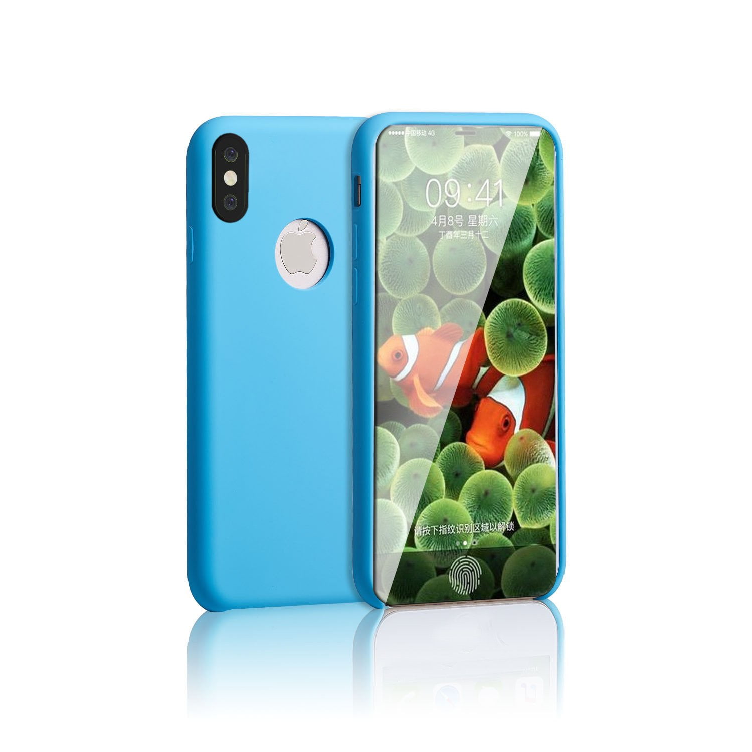 Apple iPhone X Case, Silicone Finish, PC Backcover, Shock Absorbing ...