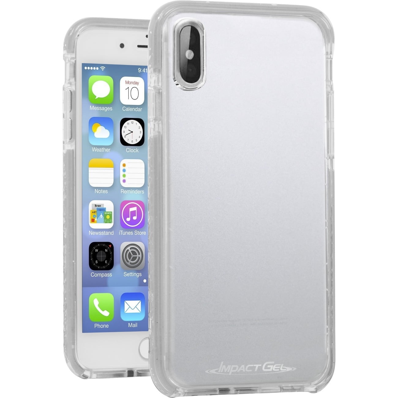 Impact Gel Apple iPhone X Crusader Lite Case Clear & Clear - Walmart.com