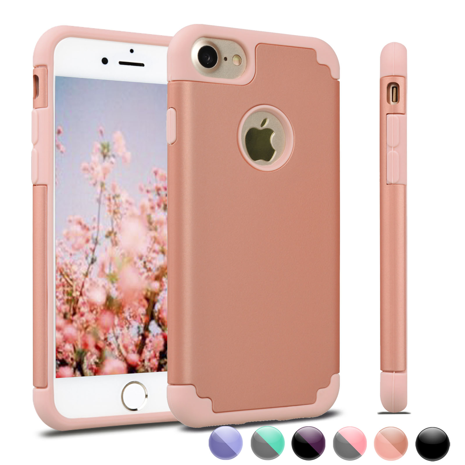 Njjex Hard Plastic Cell Phone Case for Apple iPhone 6/7/8 Plus, Multi ...