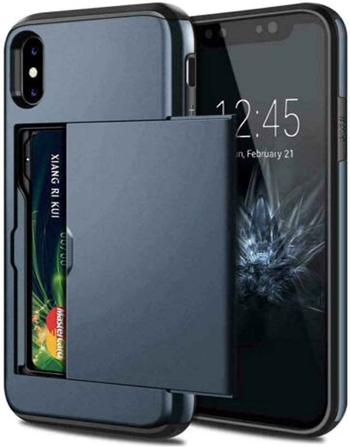 Apple iPhone XR Case Card Holder Heavy Duty Shockproof Protective Phone ...