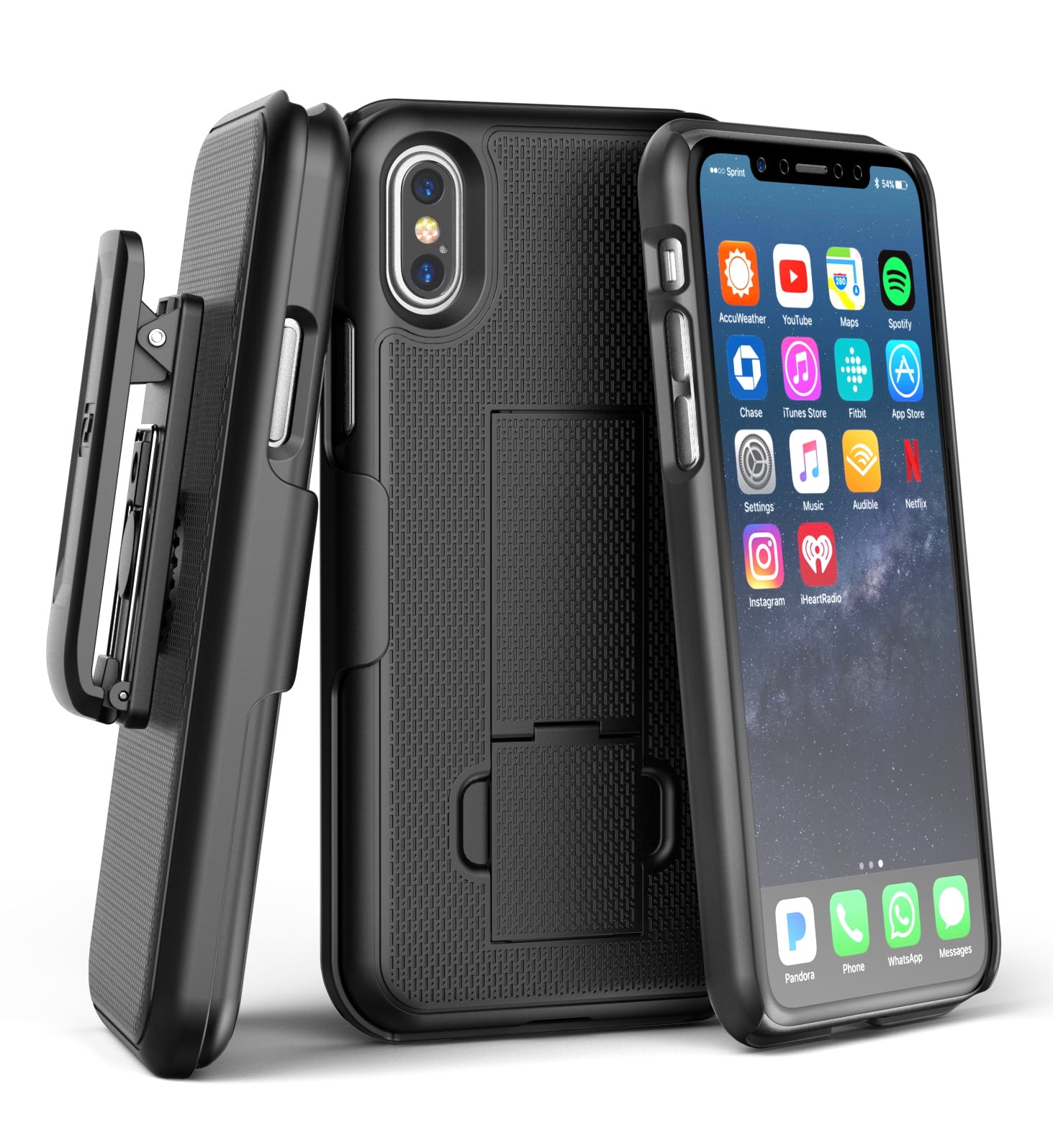 Apple iPhone XS Belt Clip Case with Slim Fit Holster Clip (DuraClip ...