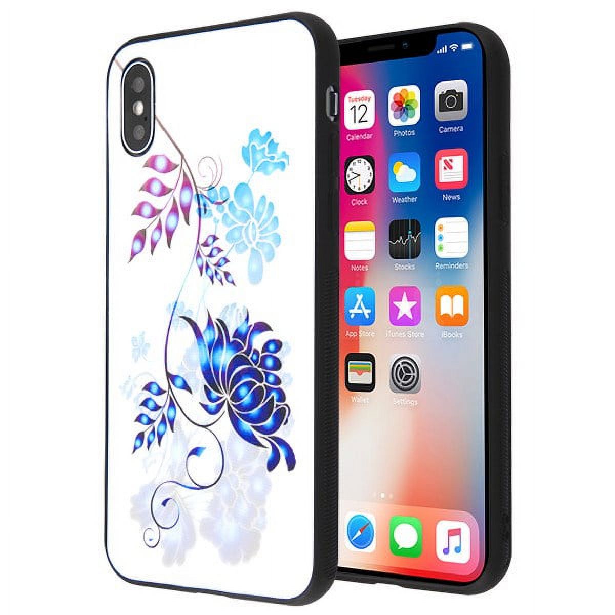 Apple iPhone XS / iPhone X (5.8 in) Phone Case 3D Flower Floral Pattern ...
