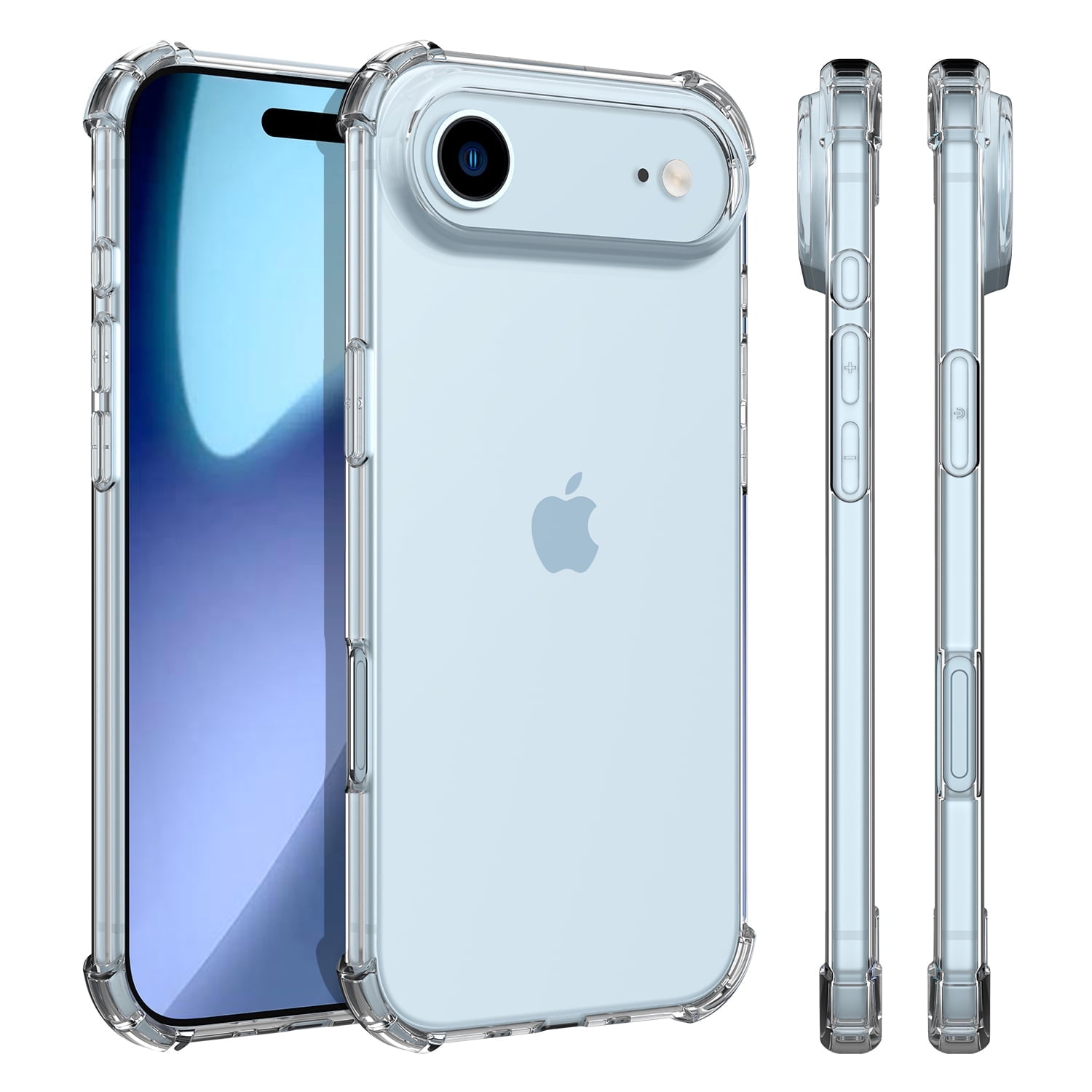 For Apple iphone 17 Air Clear Case, Ebizware Non-Yellowing Shockproof ...