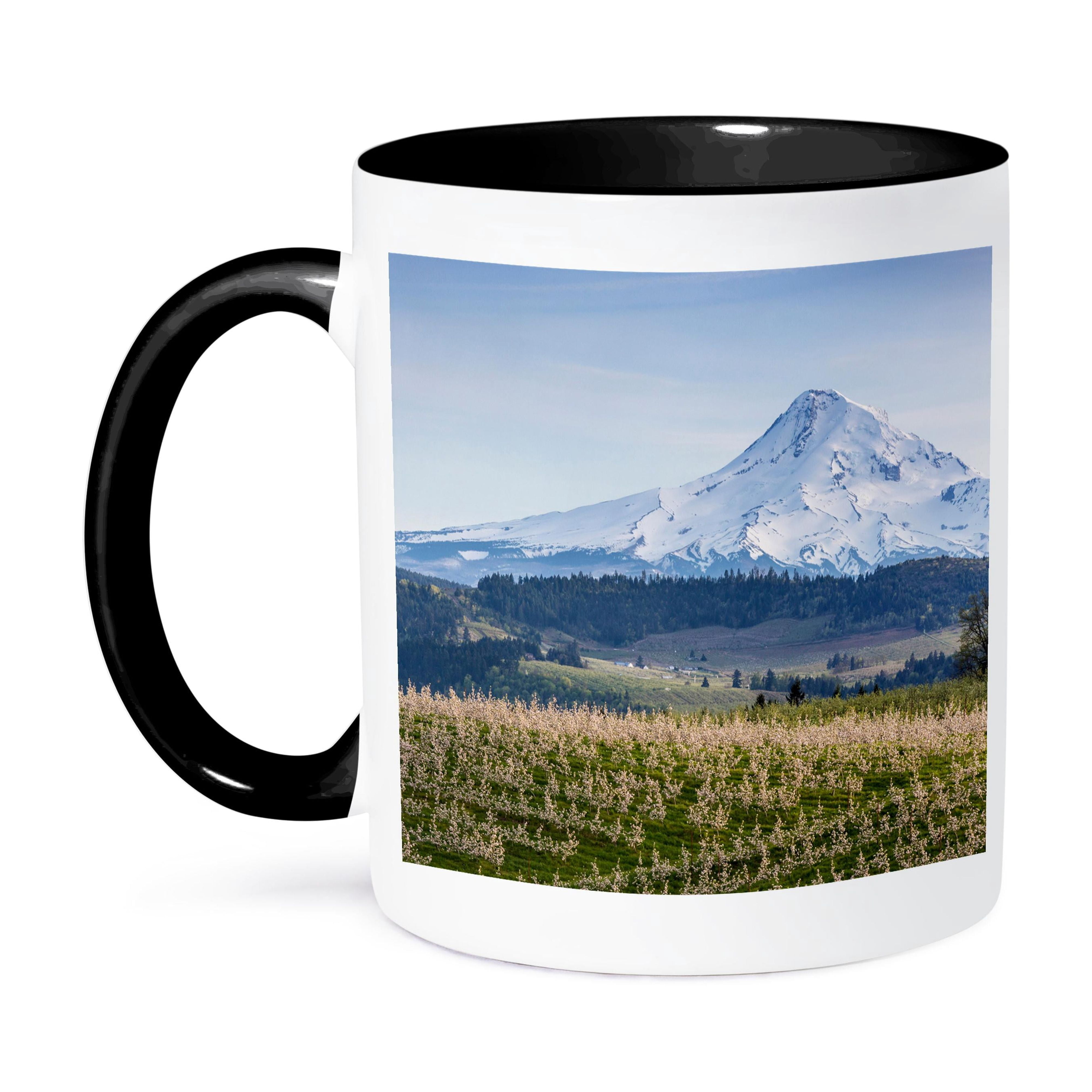 3dRose, Apple orchard with Mount Hood in bloom near Hood River, Oregon ...