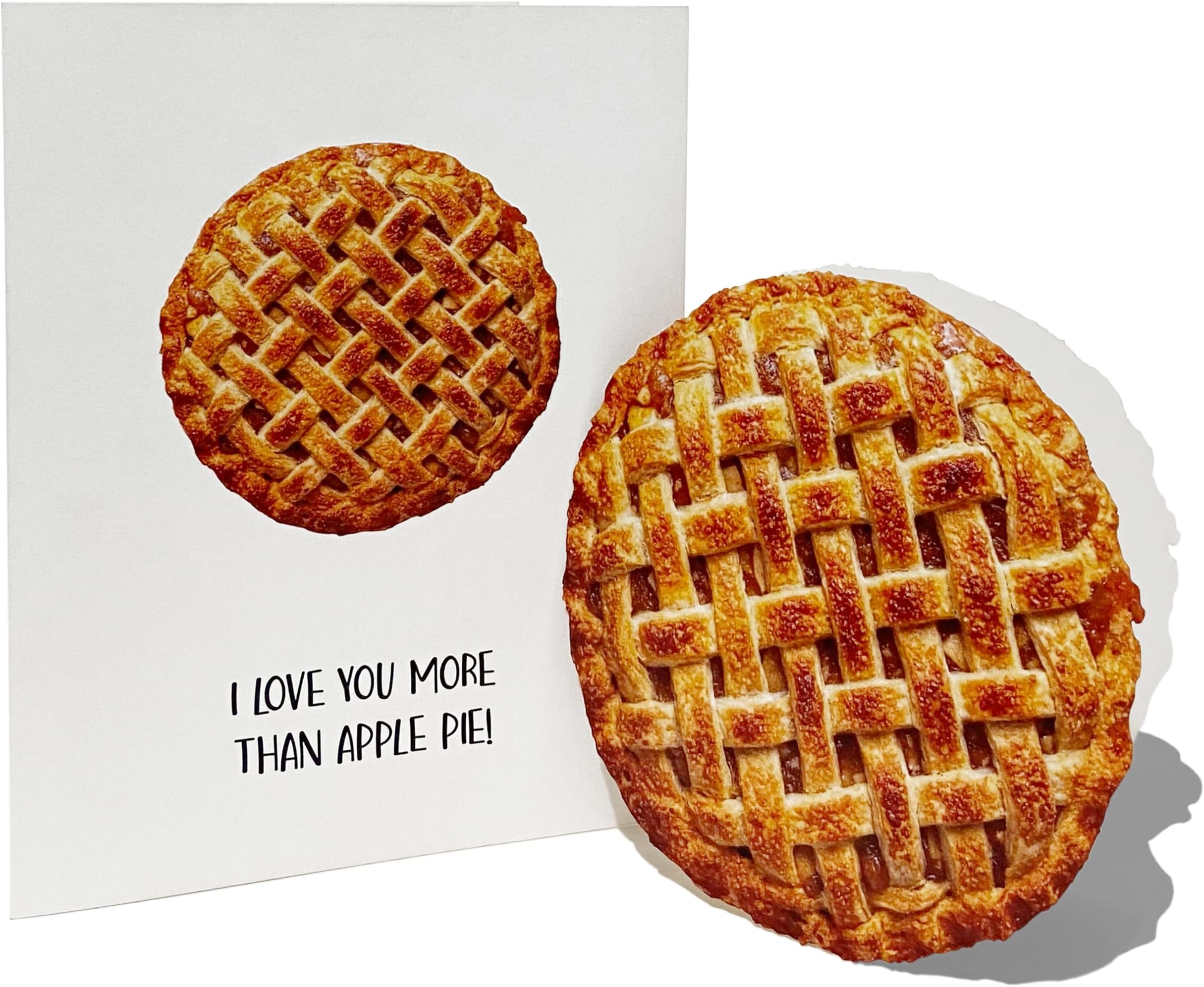 Apple pie Shaped Greeting Card, Apple pie Love Card, for Him Her, Cute ...