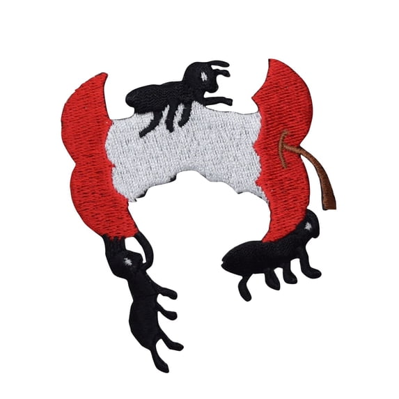 Apple with Ants - Fruit - Picnic Food - Iron On Embroidered Applique ...