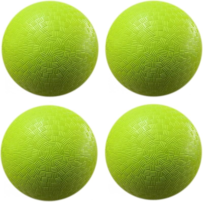 AppleRound 8.5-inch Dodgeball Playground Balls, Pack of 4 Balls with 1 ...