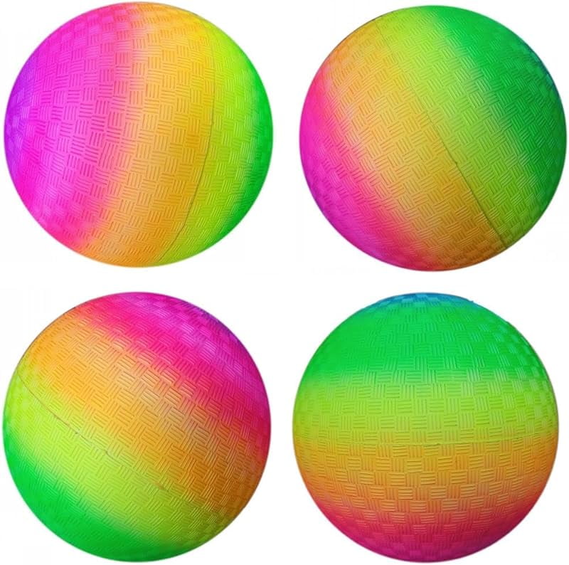AppleRound 8.5-inch Dodgeball Playground Balls, Pack of 4 Balls with 1 Pump, Official Size for ...