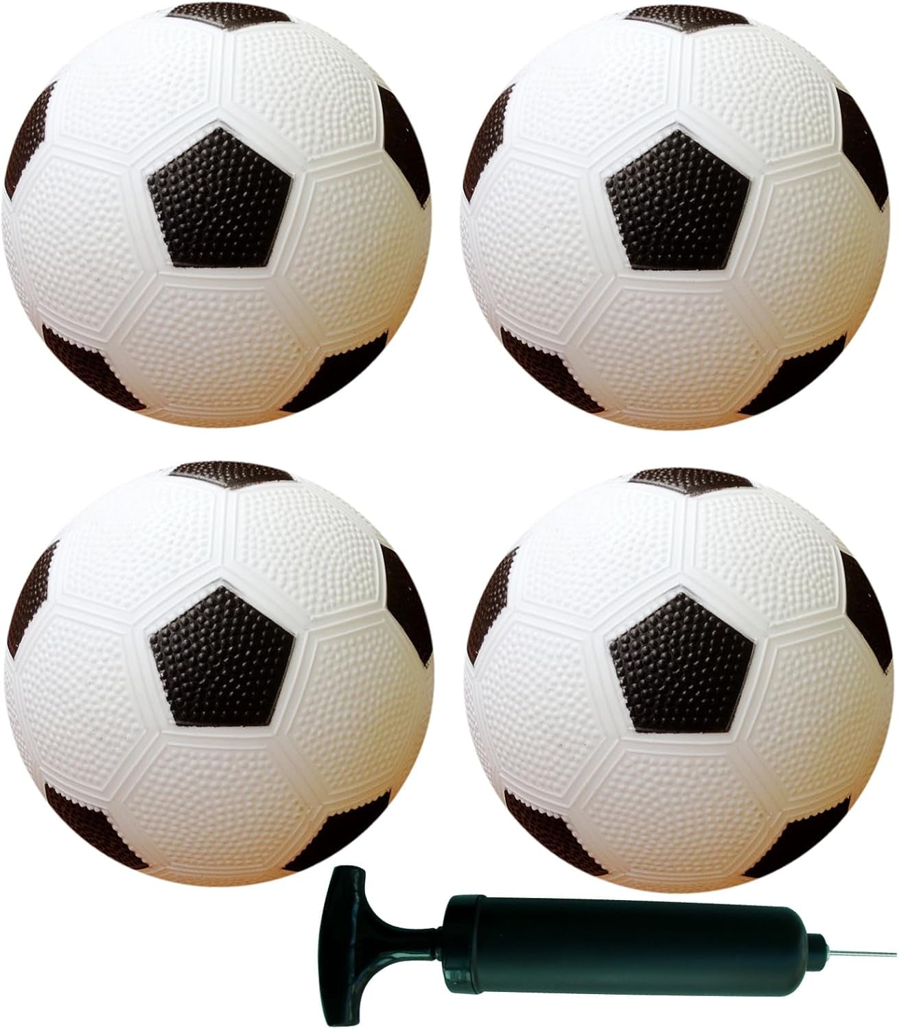 AppleRound Pack of 4 Toy Sports Balls with 1 Pump for Toddlers and Kids ...