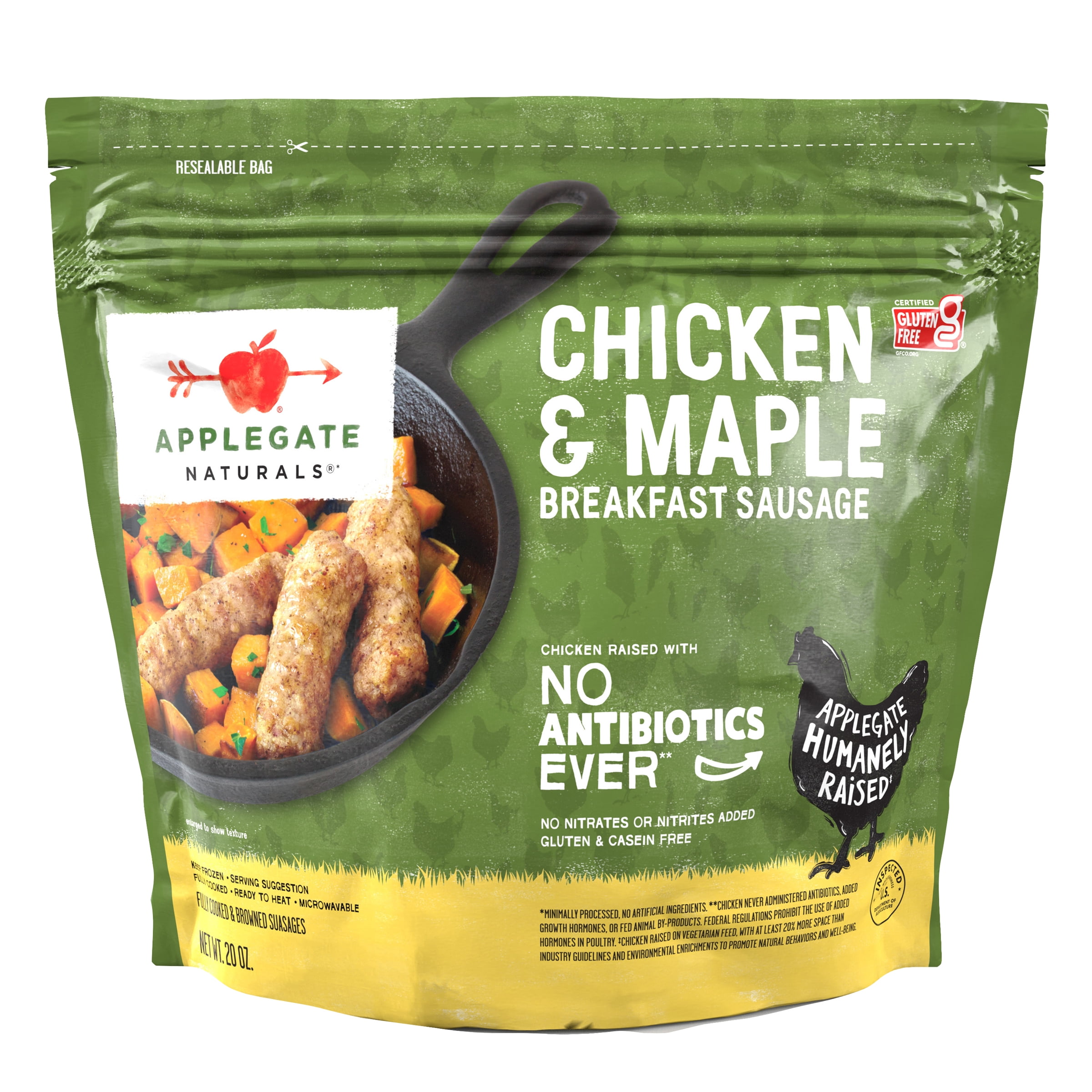 Applegate Naturals Chicken & Maple Breakfast Sausage Links, 20oz ...